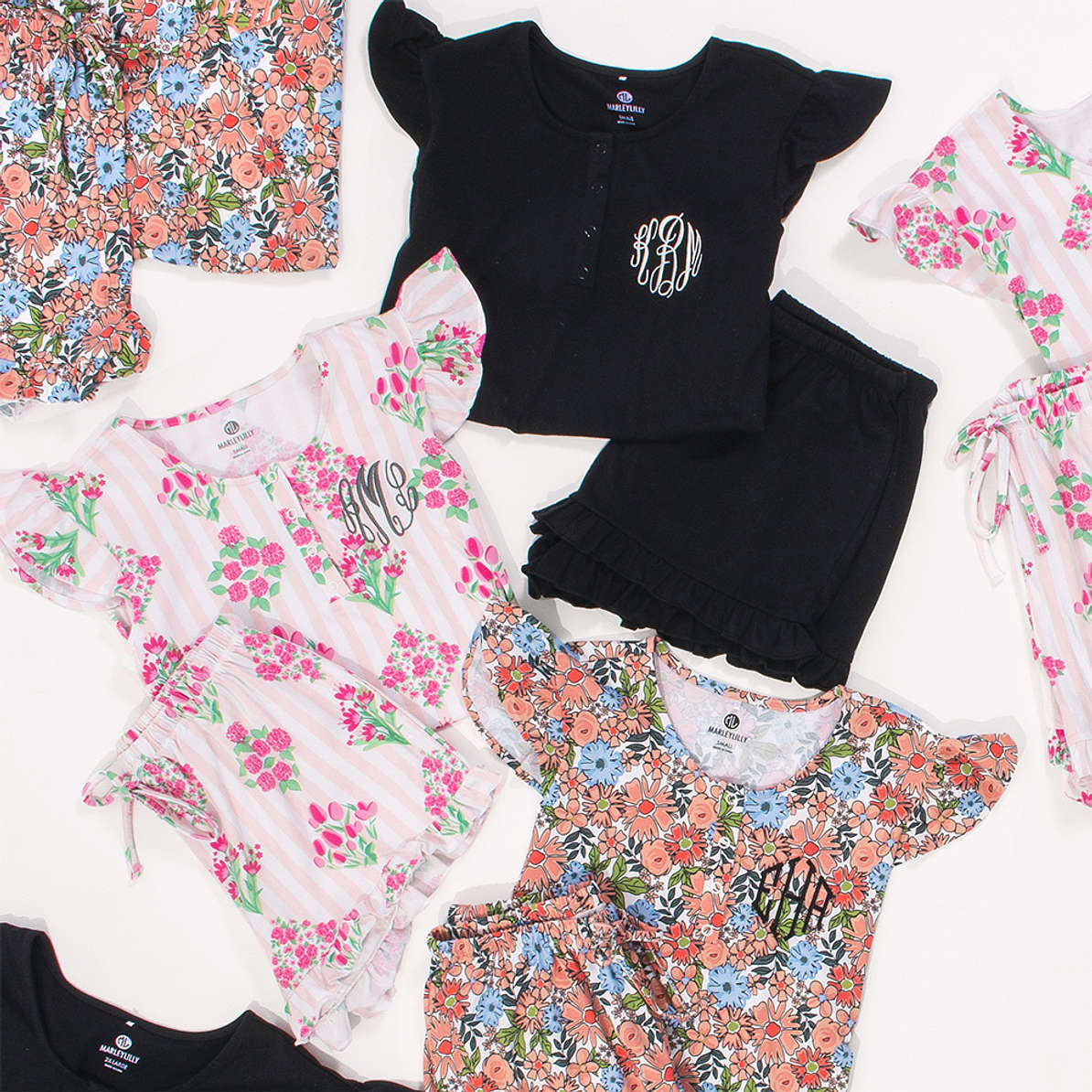 Personalized Ruffle Pajama Set | Marleylilly