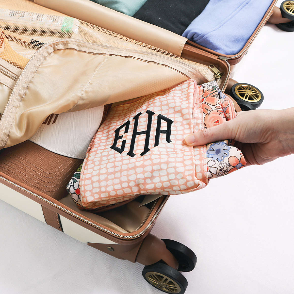 Monogrammed Packable Backpack | Marleylilly