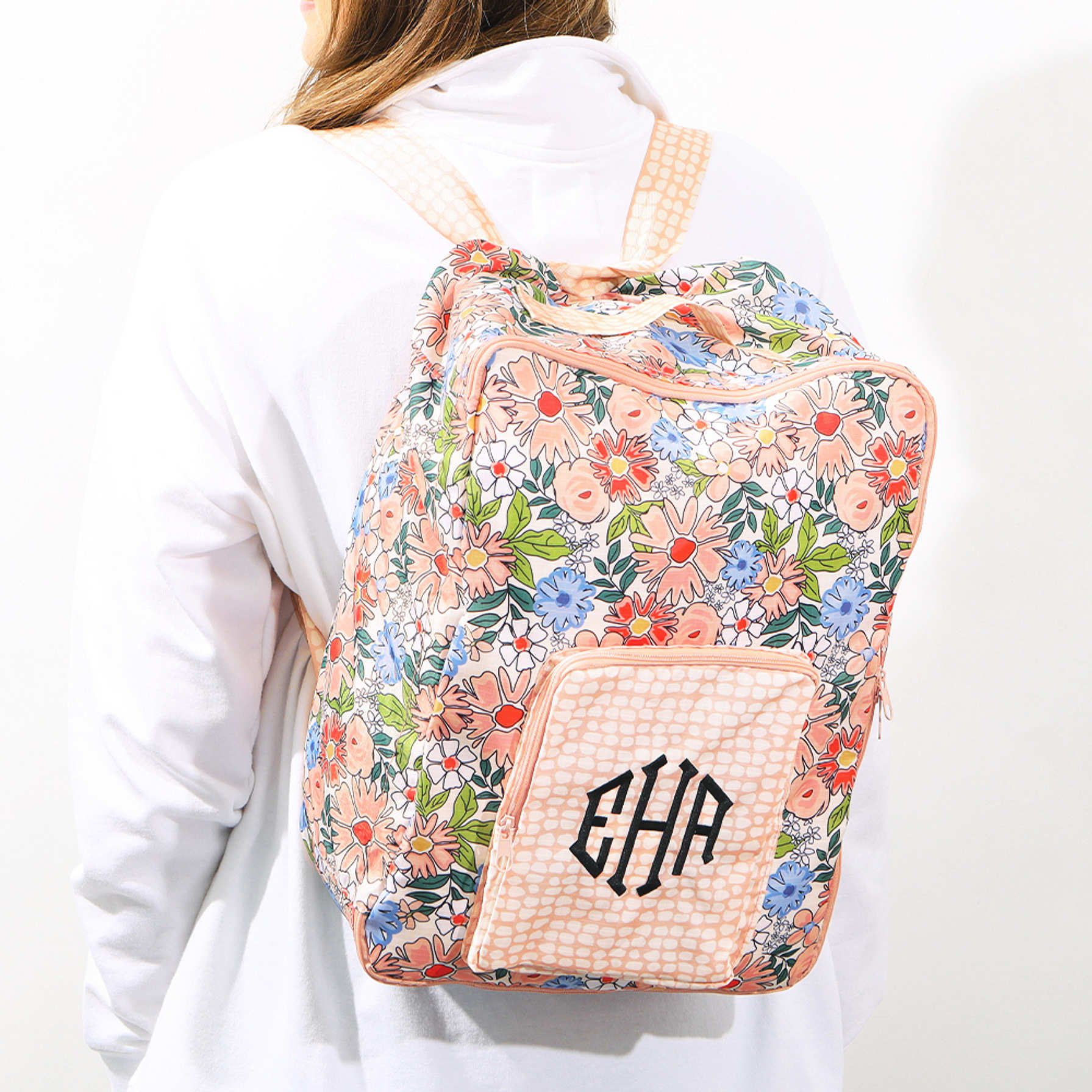 Monogrammed Packable Backpack | Marleylilly
