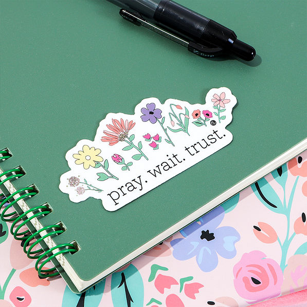 Pray Wait Trust Sticker | Marleylilly