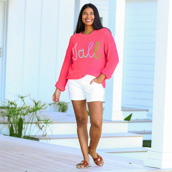 Yall Hot Pink Sweater | Marleylilly