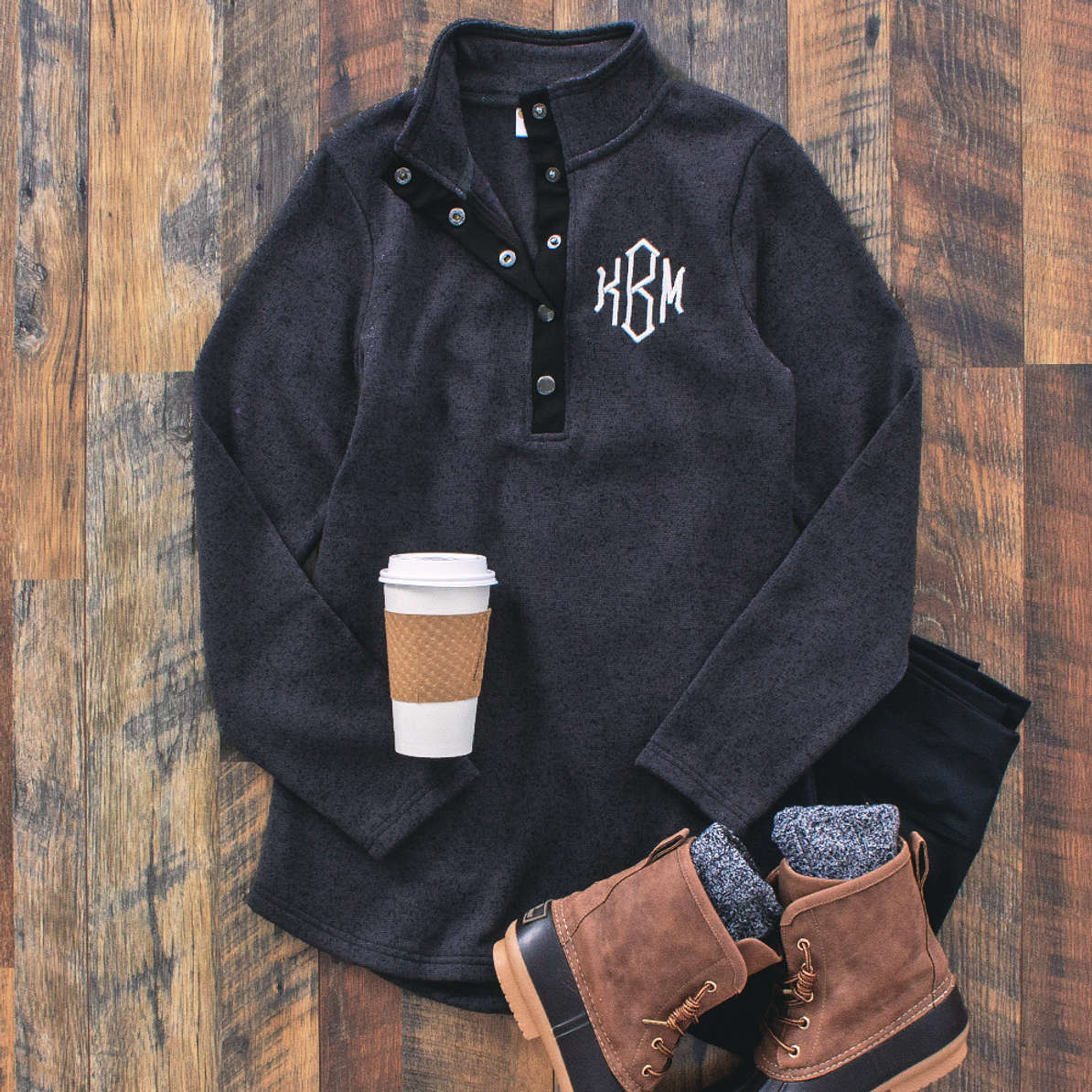 Monogram Pullover Fleece Women’s Tunic — Marleylilly
