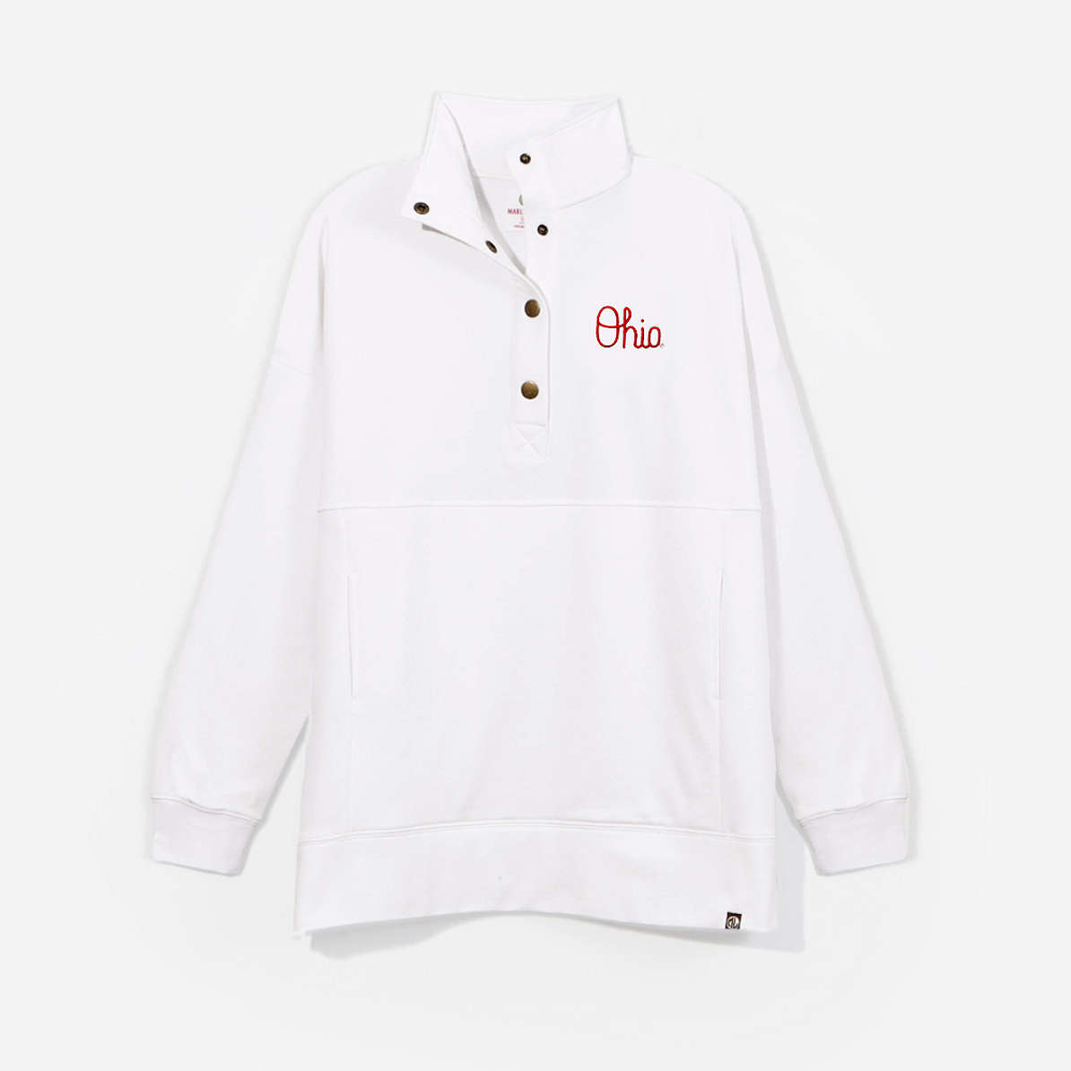 Ohio State Buckeyes Logo Pullover in White | Marleylilly