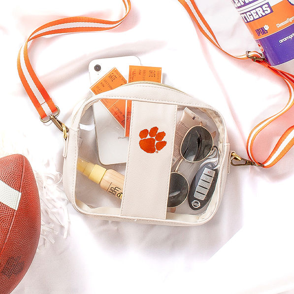 Clemson Tigers Clear Stadium Crossbody Bag | Marleylilly