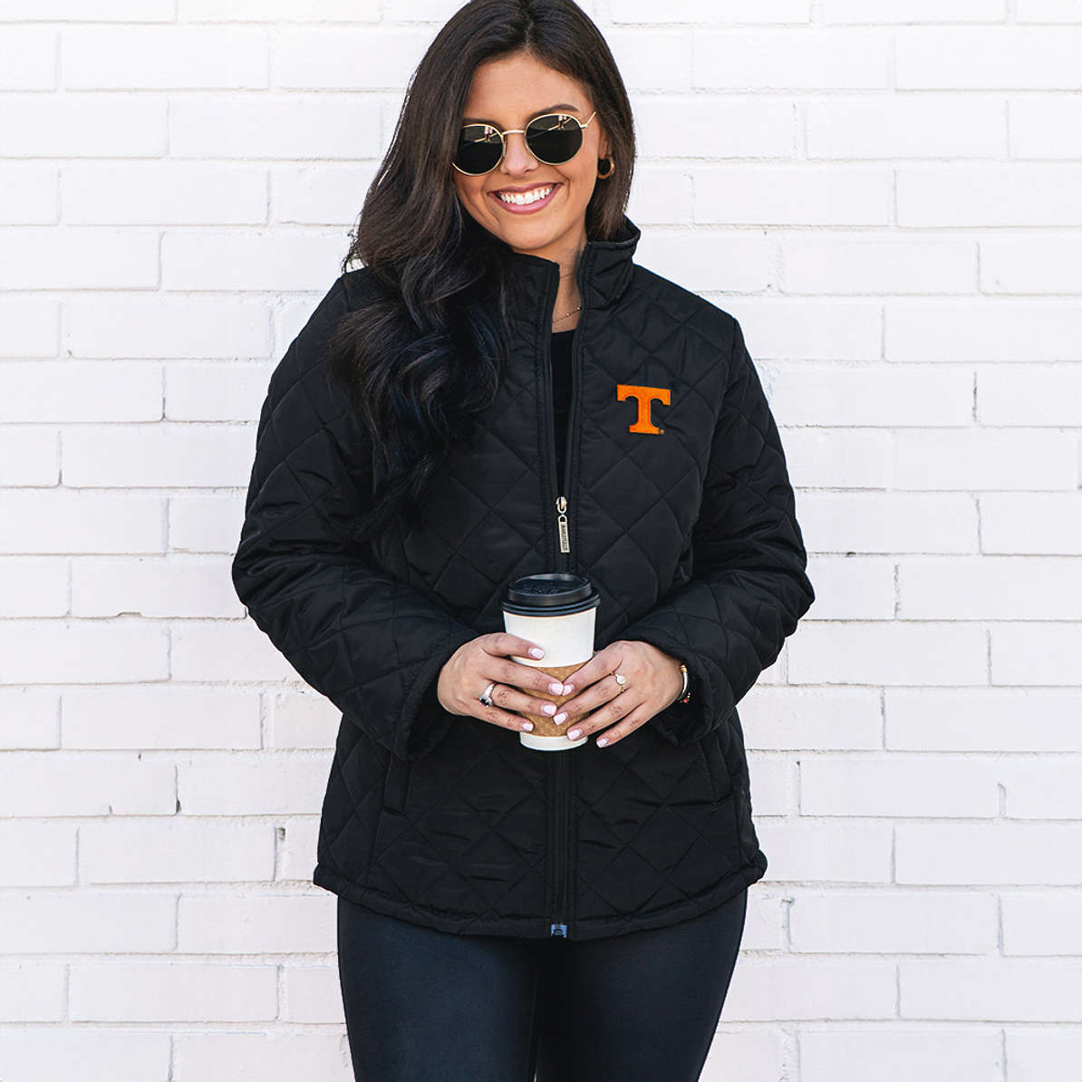 Tennessee Volunteers Puffer Jacket in Black | Marleylilly