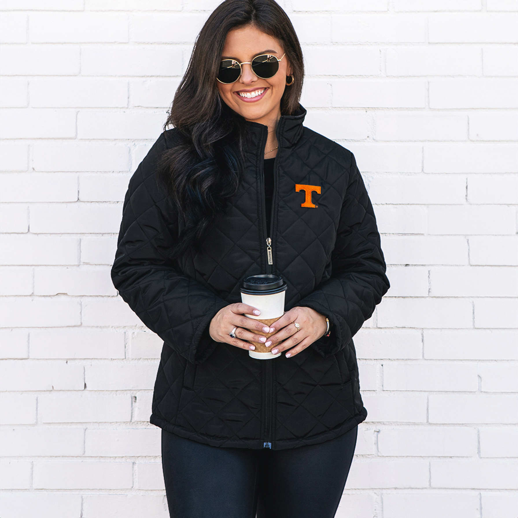 Tennessee Volunteers Puffer Jacket in Black | Marleylilly