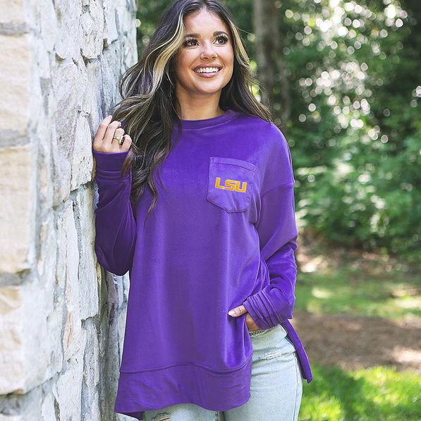 LSU Tigers Softspun Sweatshirt in Purple | Marleylilly