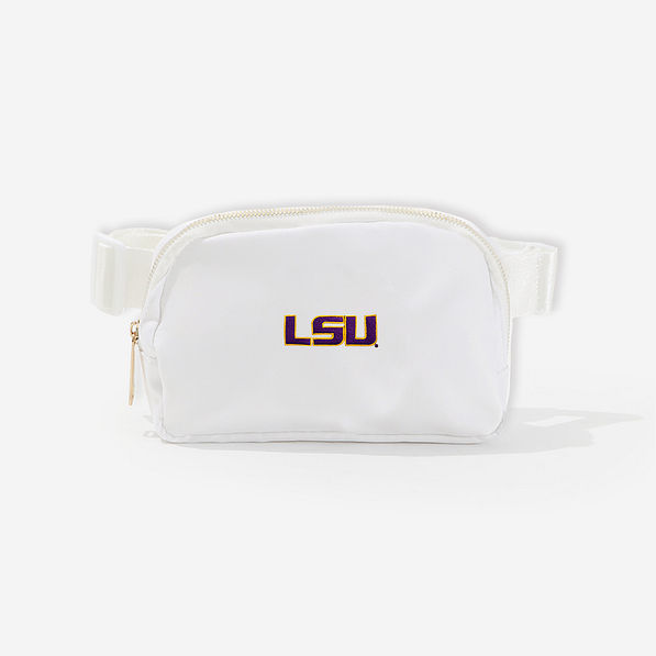 LSU Tigers Belt Bag in White | Marleylilly