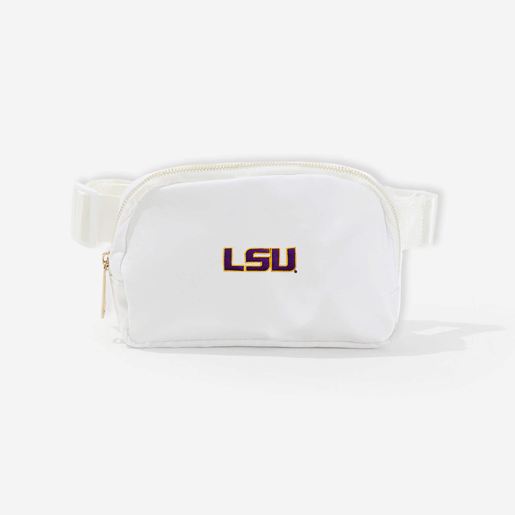 LSU Tigers Belt Bag in White | Marleylilly