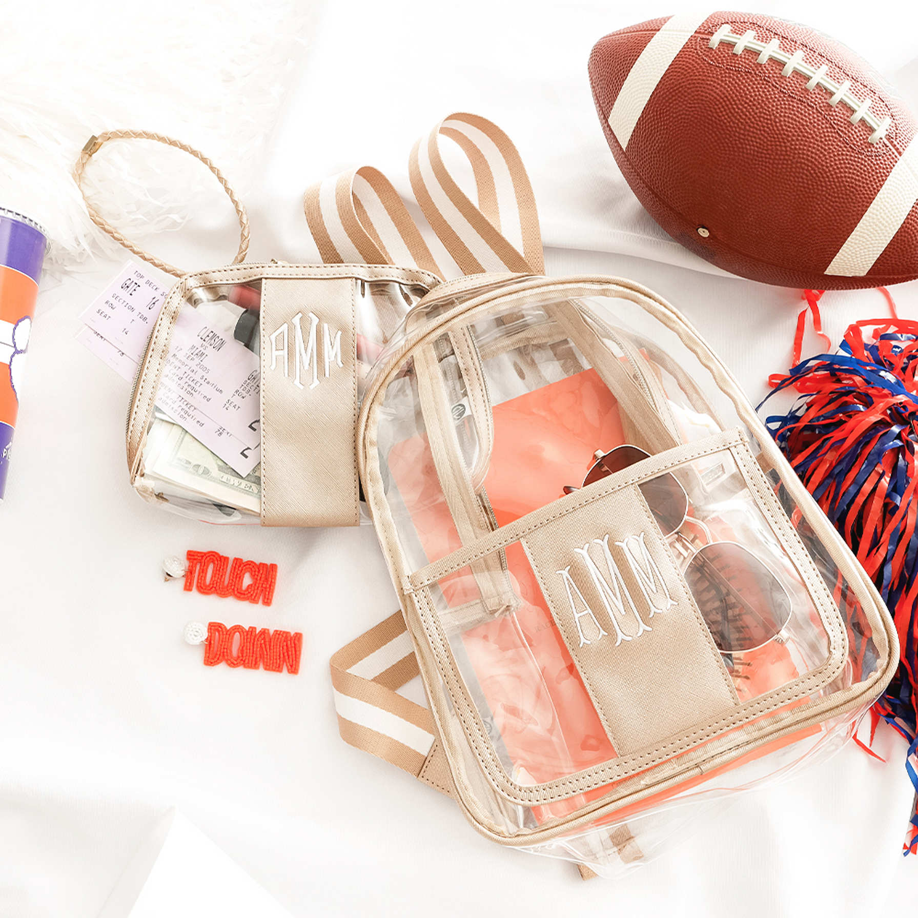 Personalized Clear Backpack Purse | Marleylilly