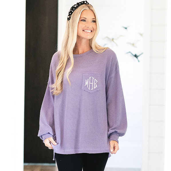 Personalized Waffle Shirt | Marleylilly