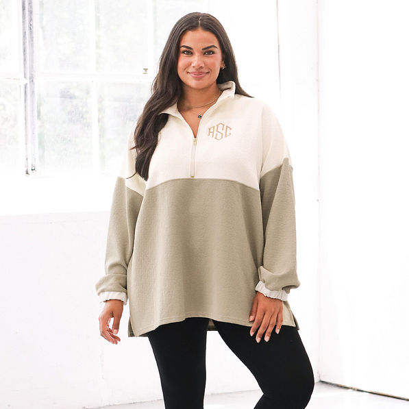 Monogrammed Quilted Pullover Tunic | Marleylilly