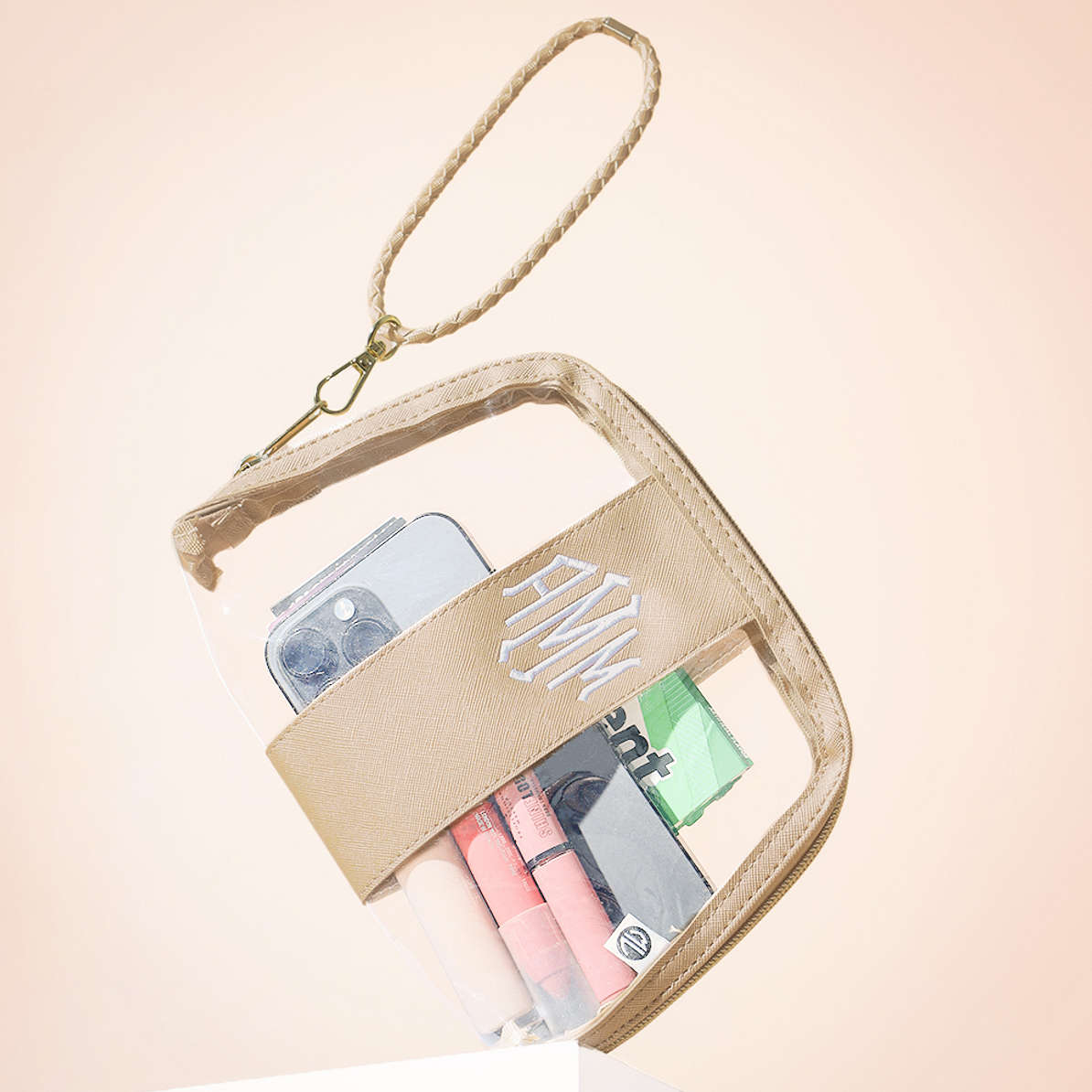 Personalized Clear Wristlet | Marleylilly