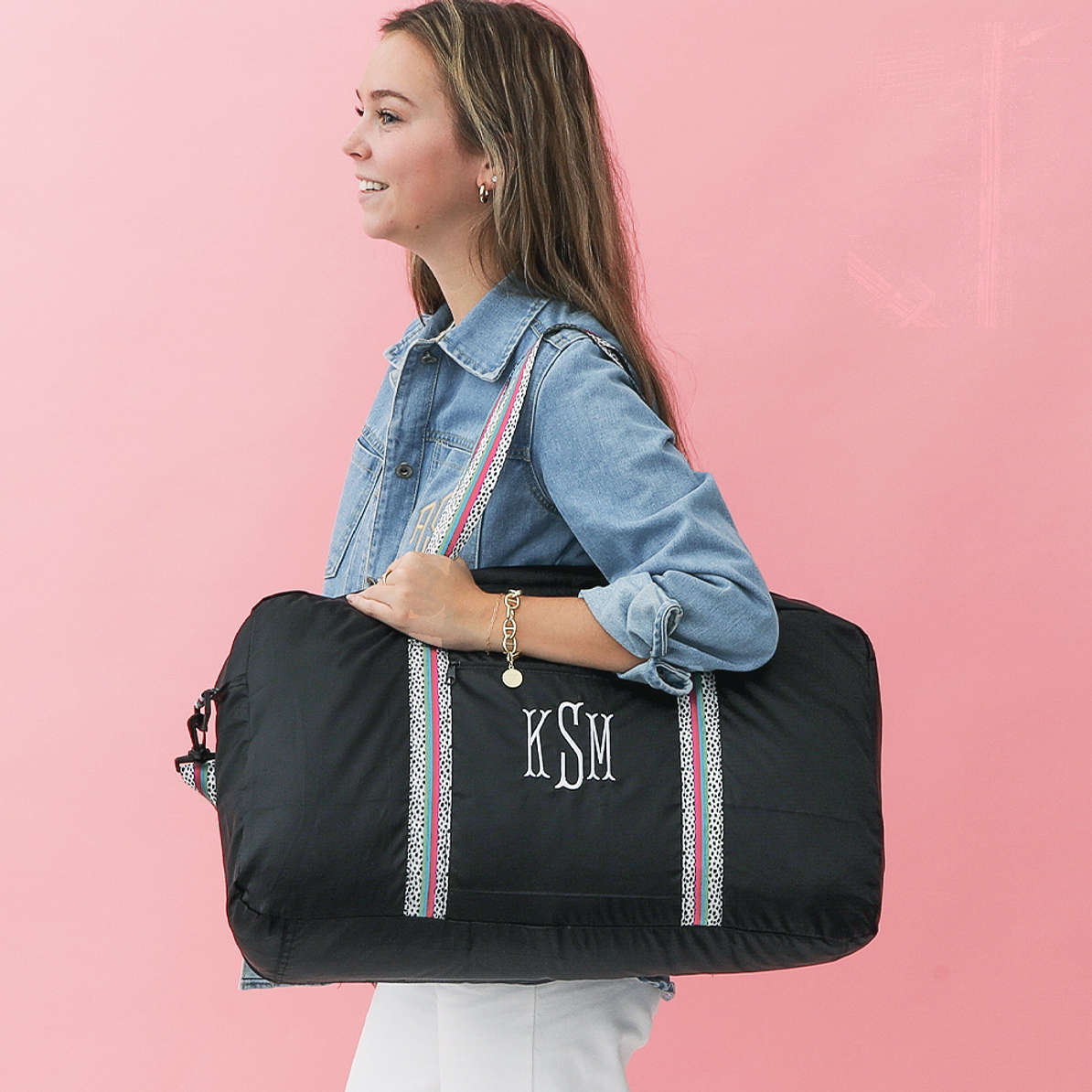 Personalized Packable Flat Lay Weekender | Marleylilly