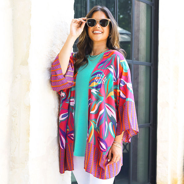 Monogrammed Lightweight Short Duster | Marleylilly