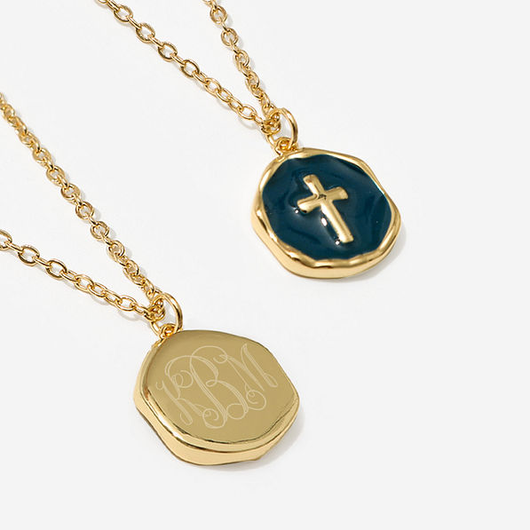 Personalized Reversible Cross Necklace | Marleylilly
