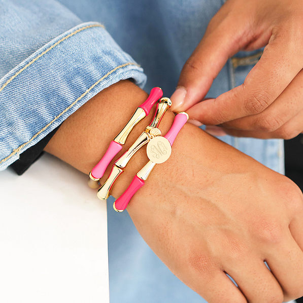 Personalized Bangle Bracelet Set | Marleylilly