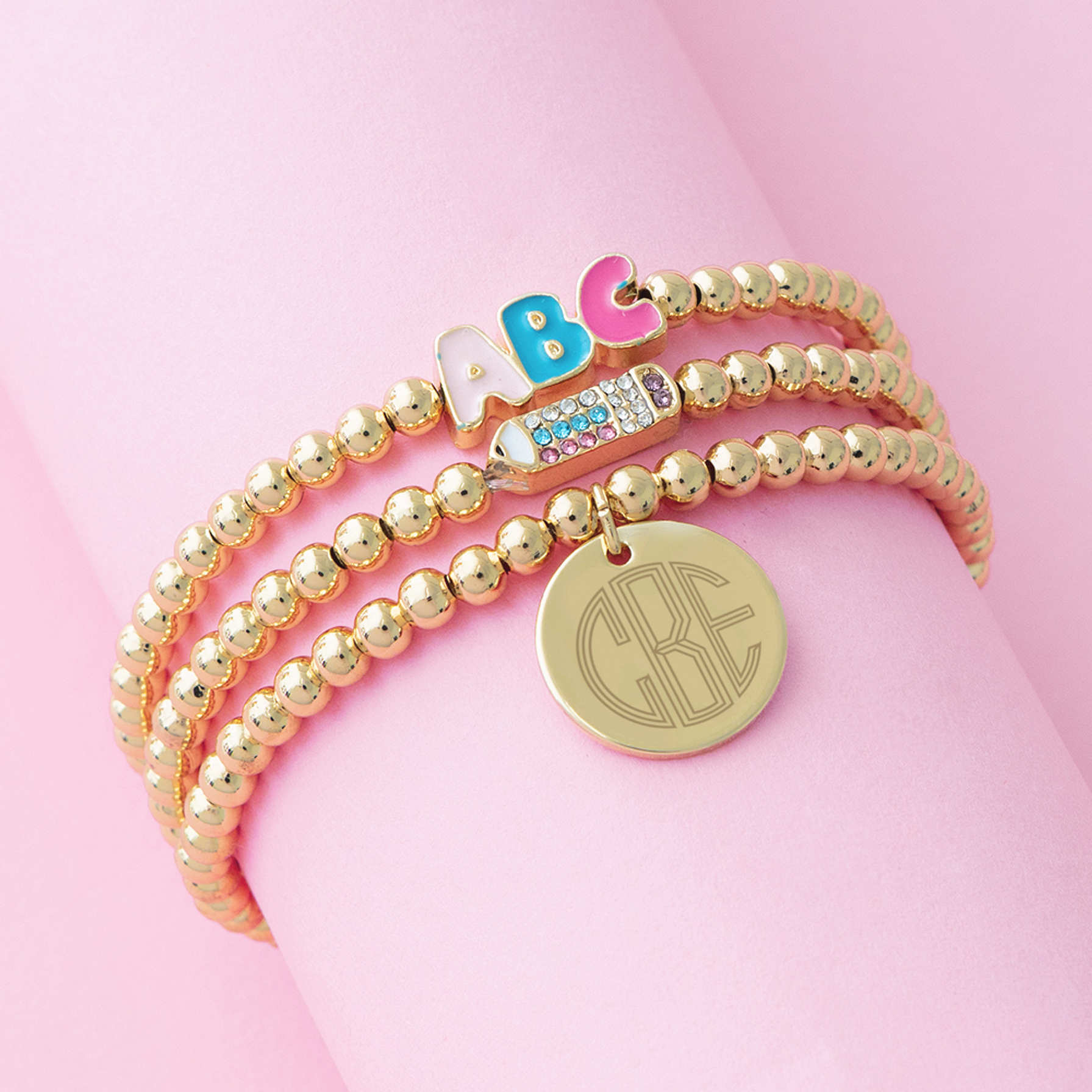 Personalized Teacher Bracelet Stack | Marleylilly