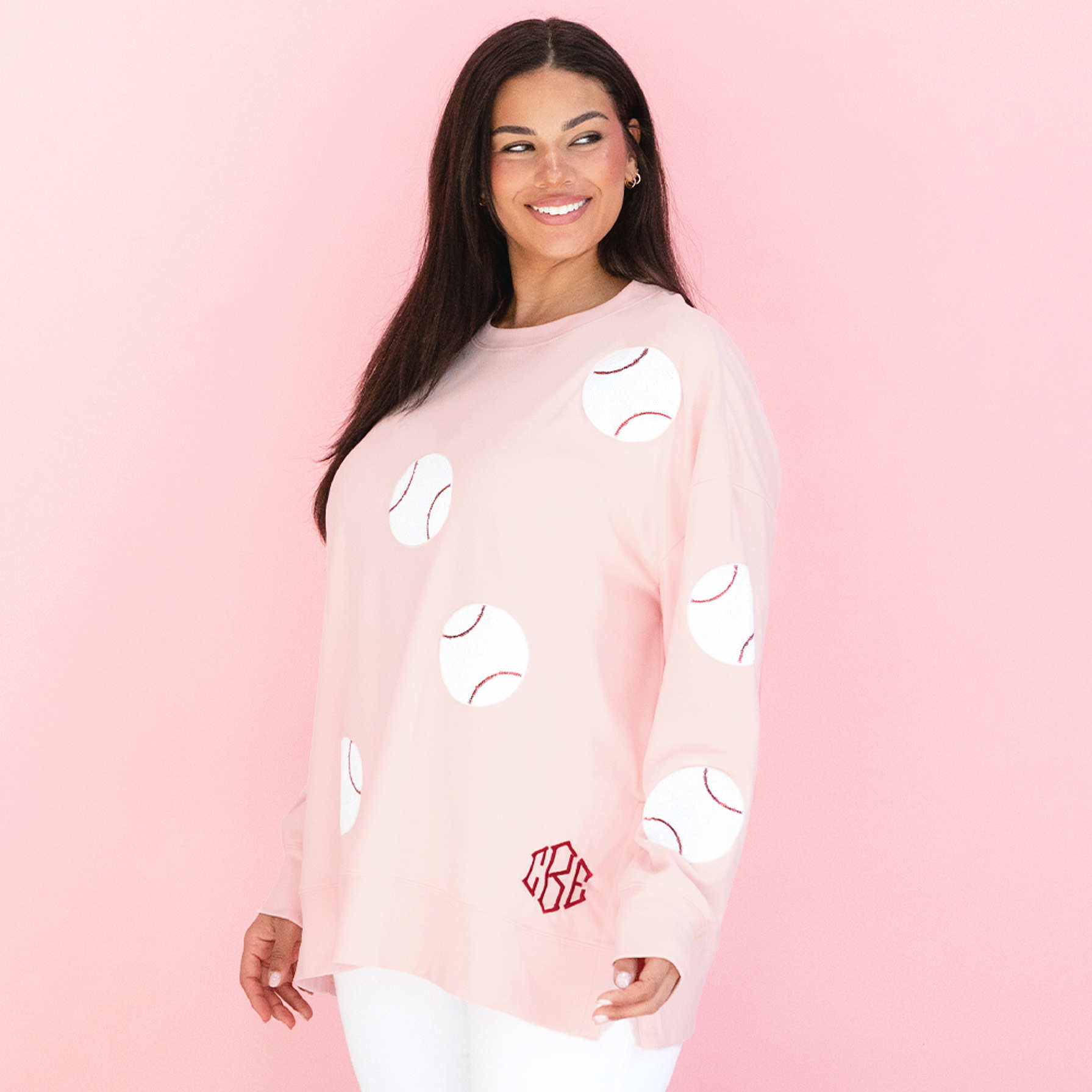 Personalized Sequin Sports Sweatshirt | Marleylilly