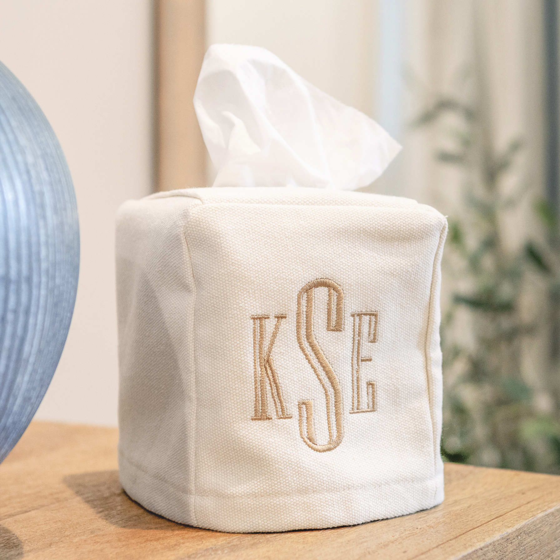 Monogrammed Tissue Box Cover | Marleylilly