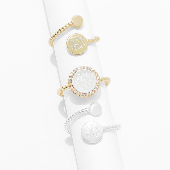 Personalized Adjustable Cable Ring | Marleylilly