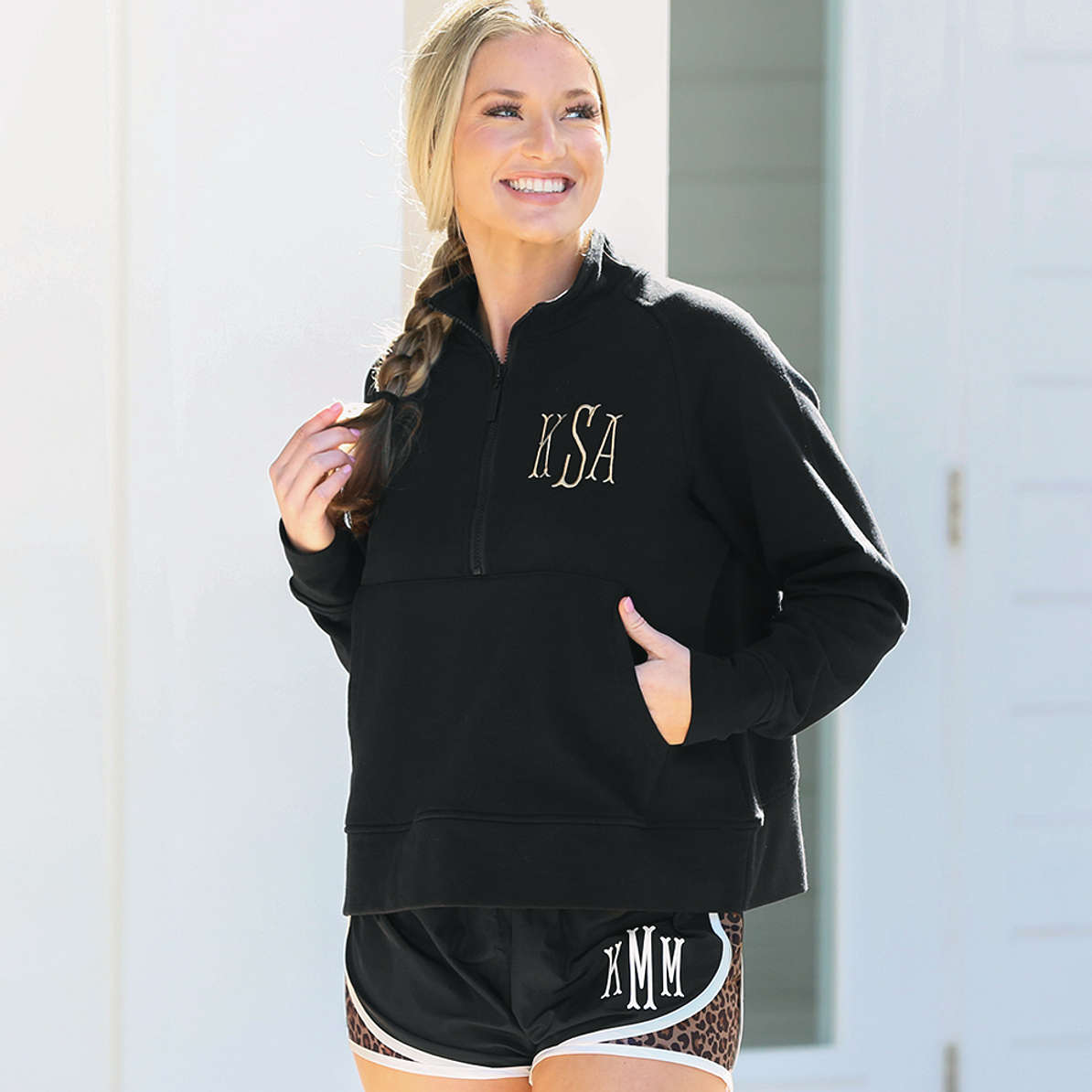 Monogrammed Running Shorts - Athletic Shorts w/ Liner