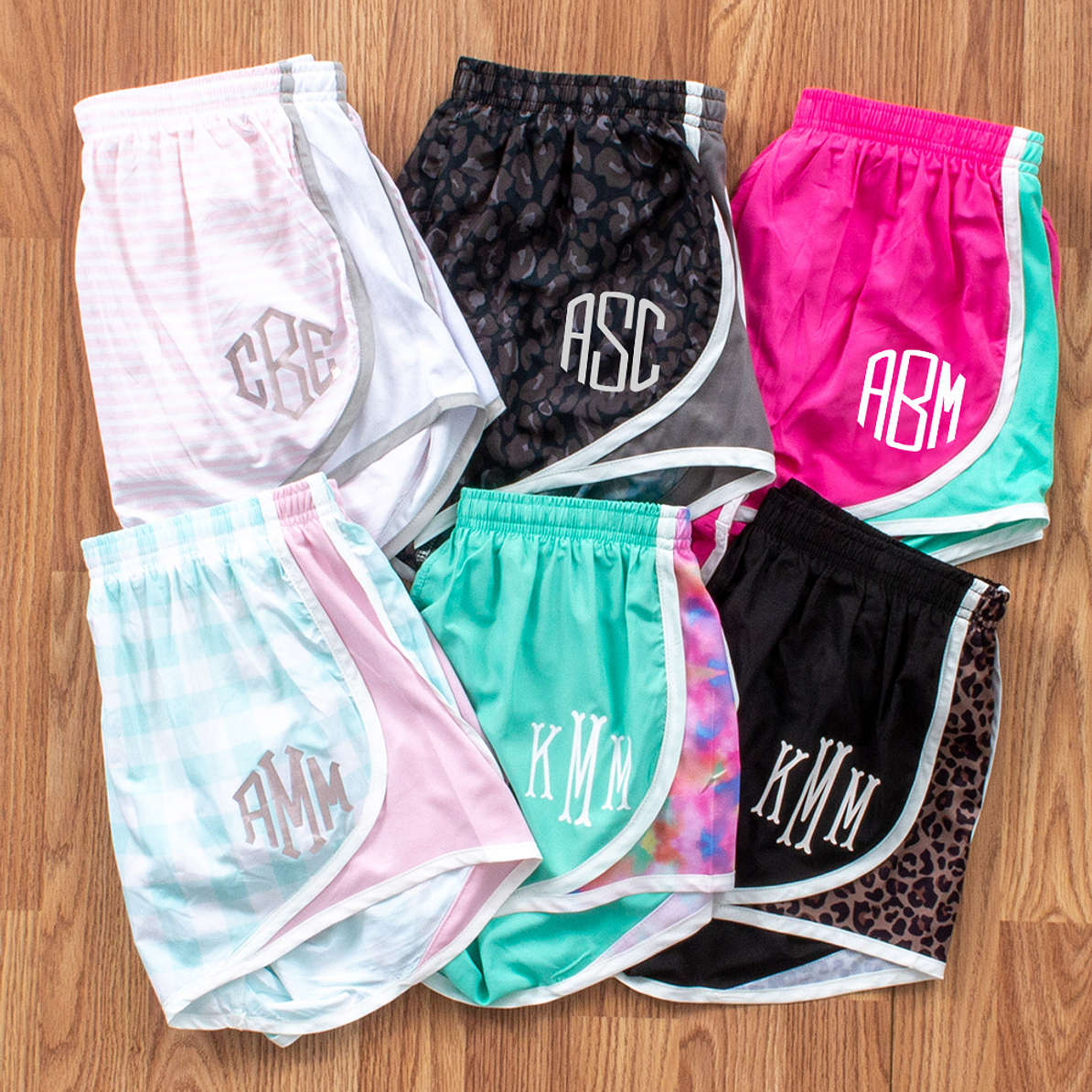 Monogrammed Running Shorts - Athletic Shorts w/ Liner