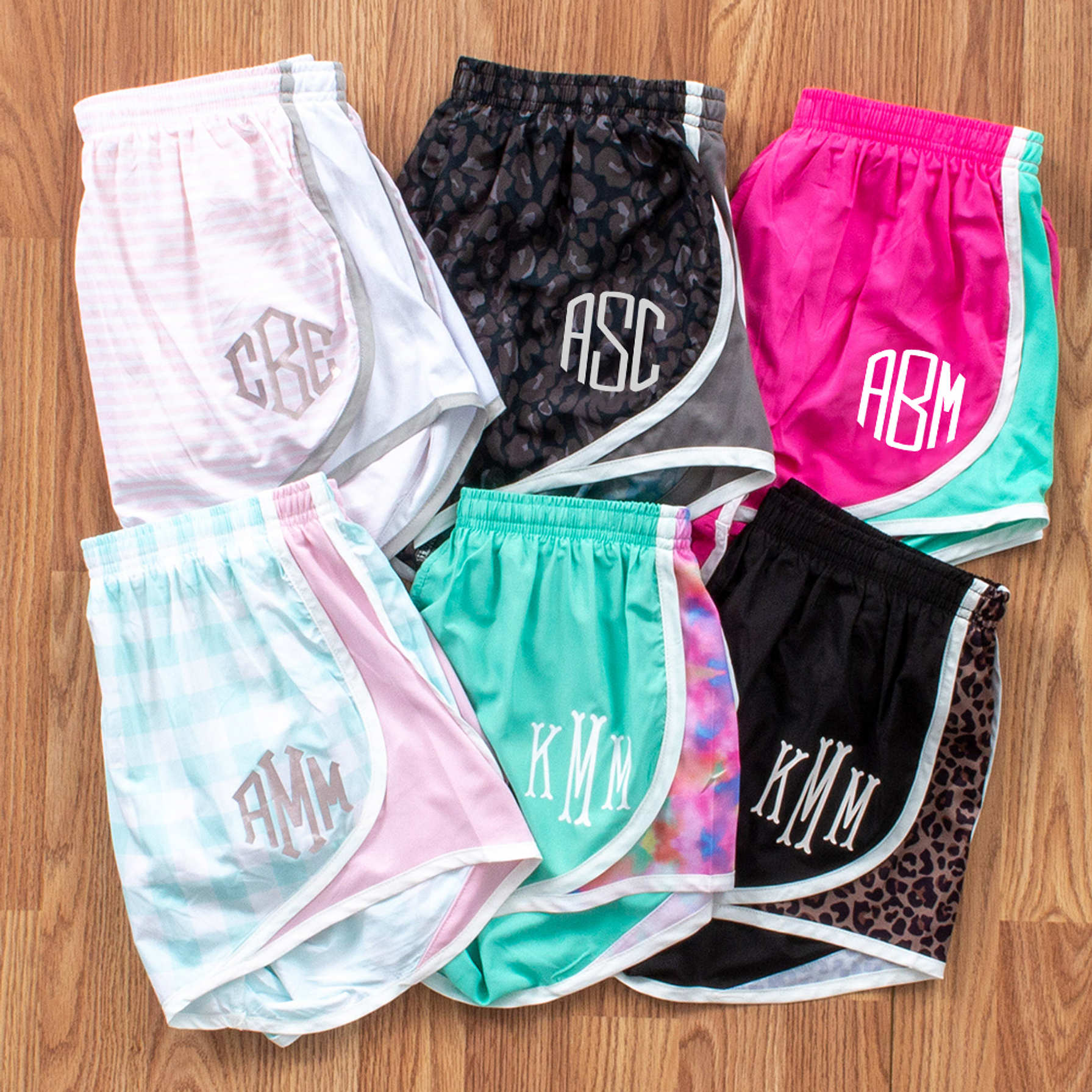 Monogrammed Running Shorts - Athletic Shorts w/ Liner