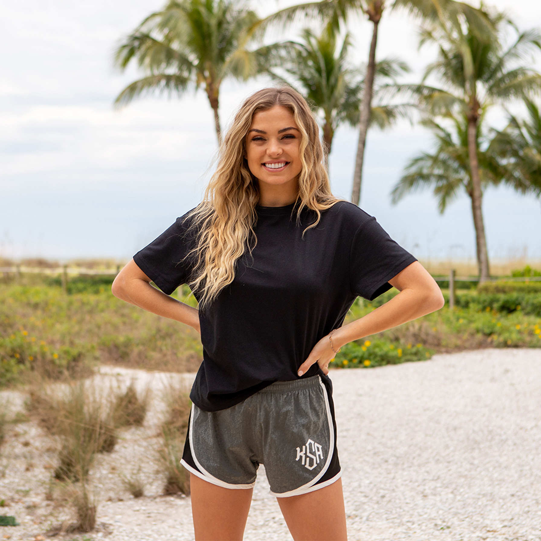 Monogrammed Running Shorts - Athletic Shorts w/ Liner