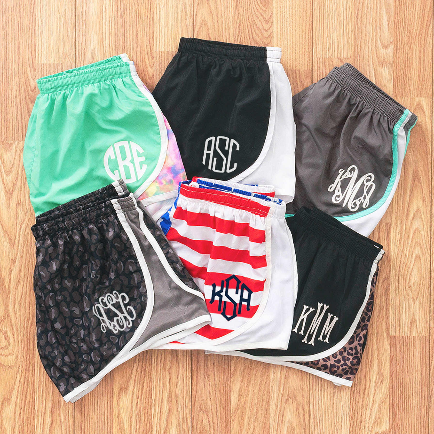 Monogrammed Running Shorts - Athletic Shorts w/ Liner