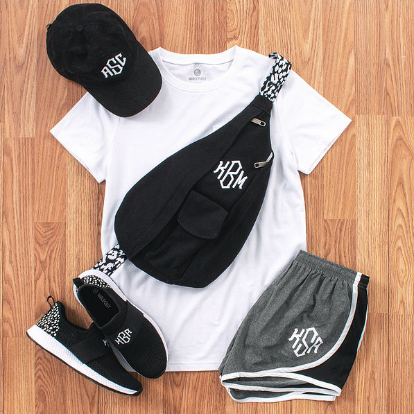 Monogrammed Running Shorts - Athletic Shorts w/ Liner