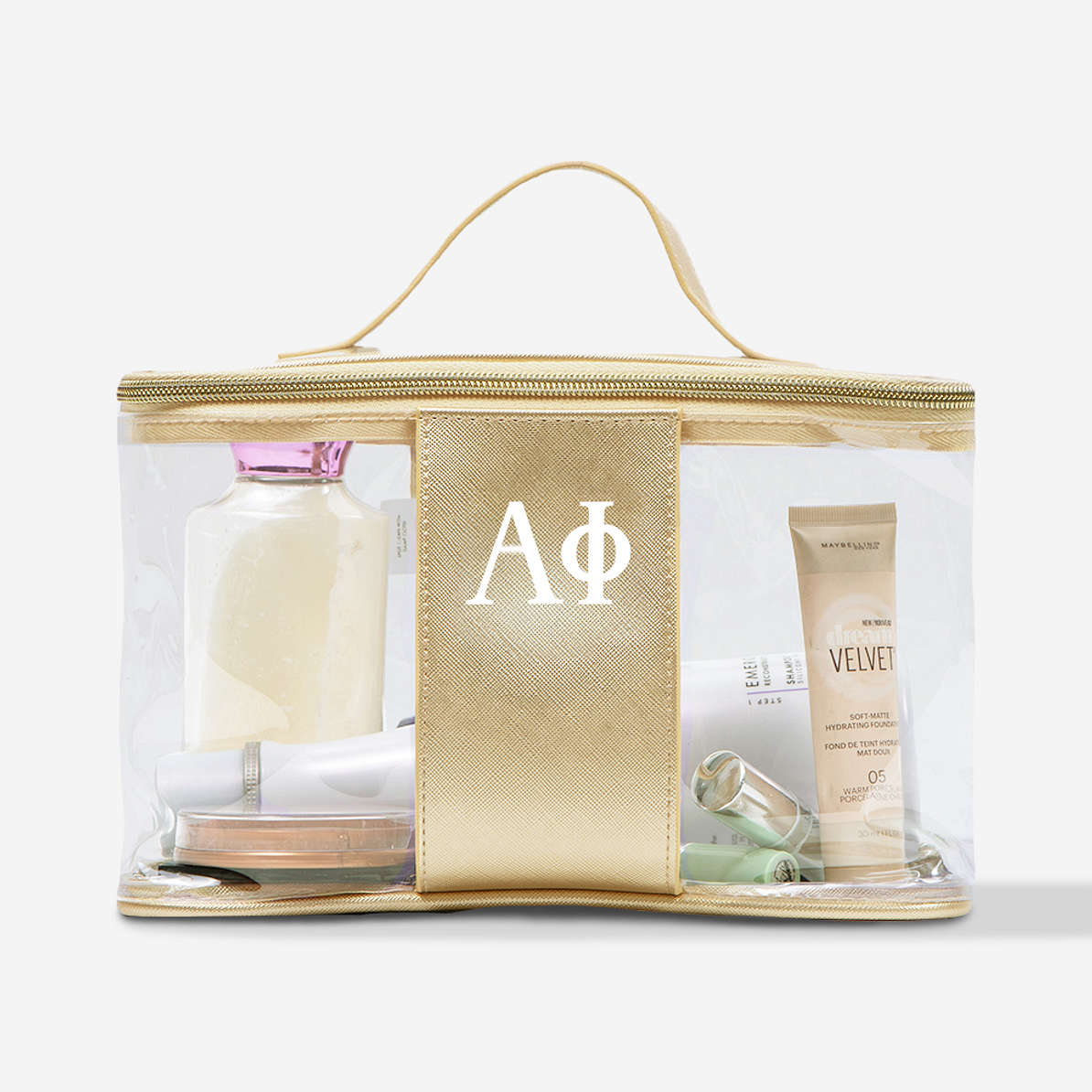 Alpha Phi Clear Train Case | Sorority Travel Accessories