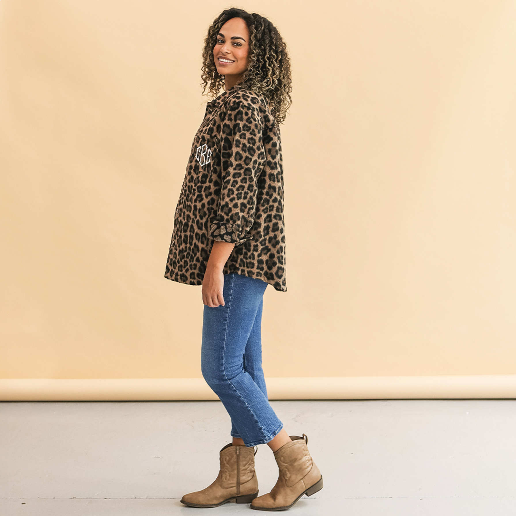 Personalized Fuzzy Shacket | Monogrammed Cozy Shirt Jacket