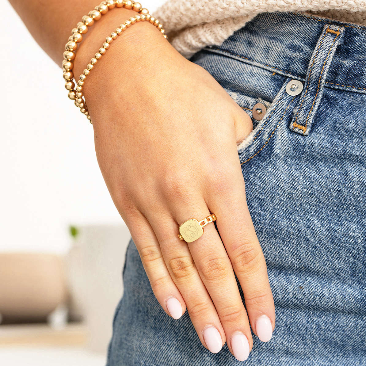 Personalized Chain Link Ring | Marleylilly