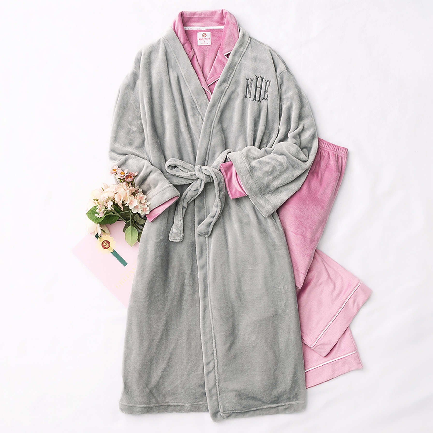 Personalized Full Length Plush Robe | Marleylilly