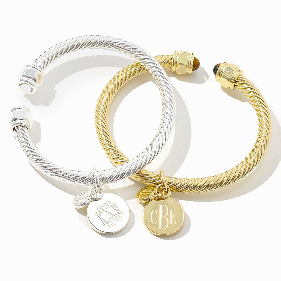 Engraved Cable Cuff Bracelet | Marleylilly