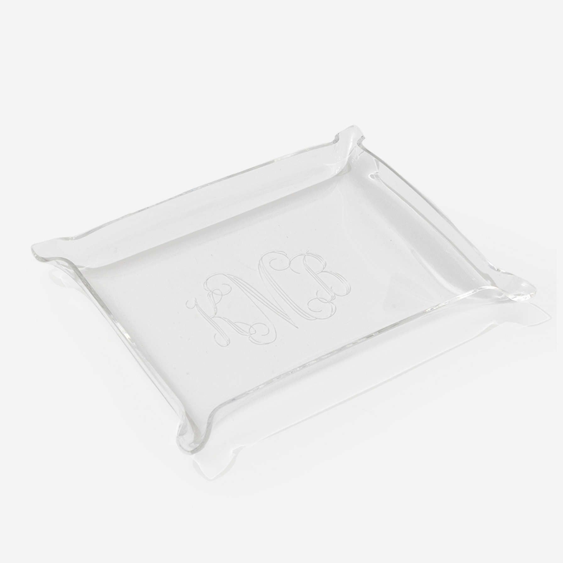 Monogrammed Small Acrylic Tray