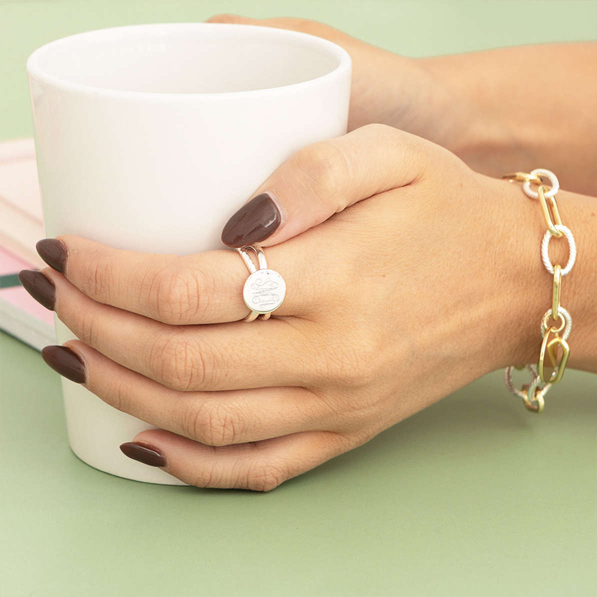 Personalized Criss Cross Ring | Marleylilly
