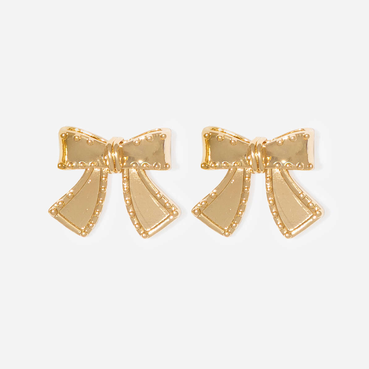 Gold Bow Stud Earrings | Marleylilly