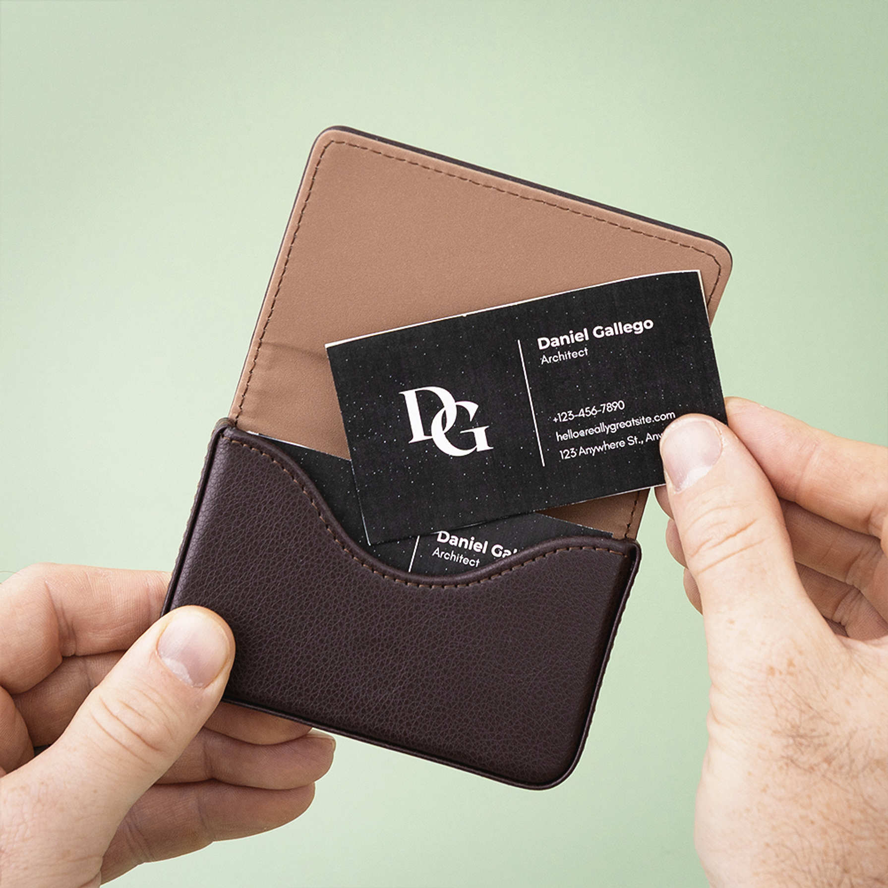 Monogrammed Business Card Holder | Marleylilly