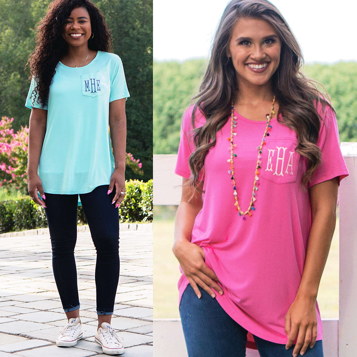 Monogrammed T-Shirt — Boyfriend T-Shirt by Marleylilly
