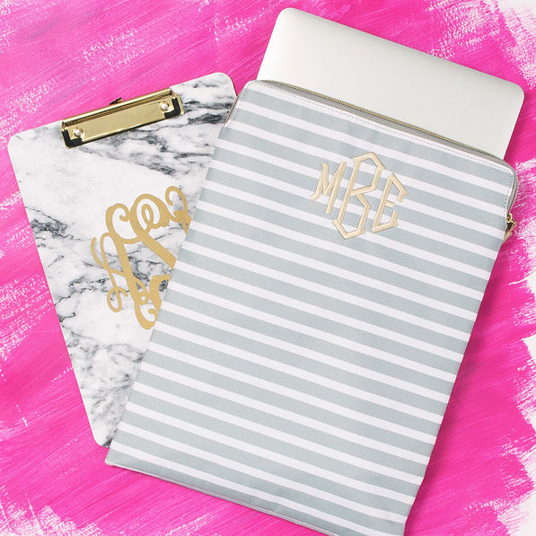 Monogrammed Laptop Case