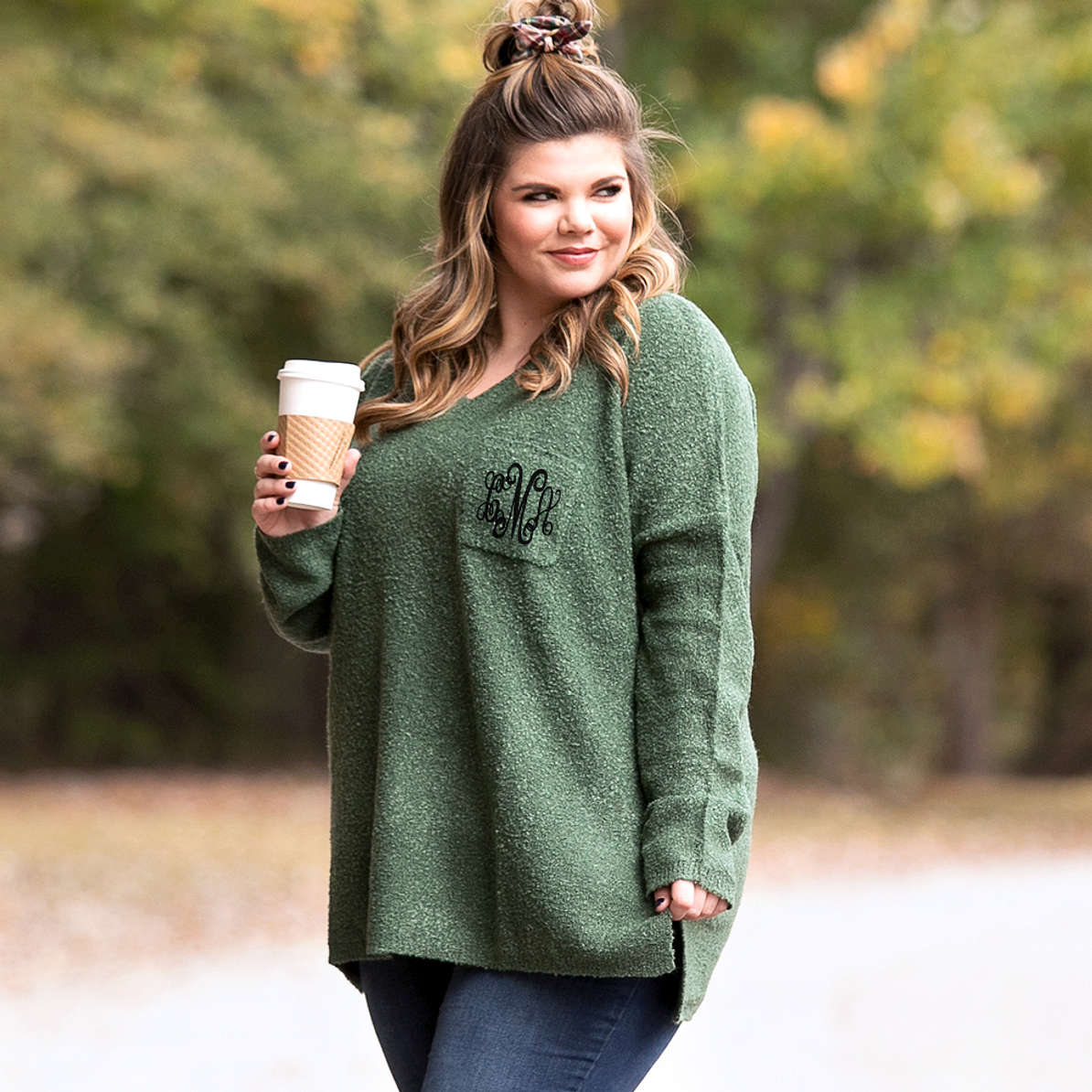 Monogrammed Boyfriend Sweater Oversized – Marleylilly