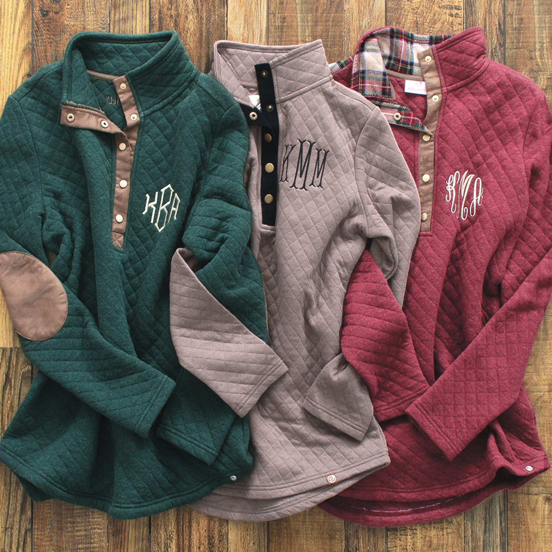 Monogrammed Pullover Quilted Tunic - Marleylilly