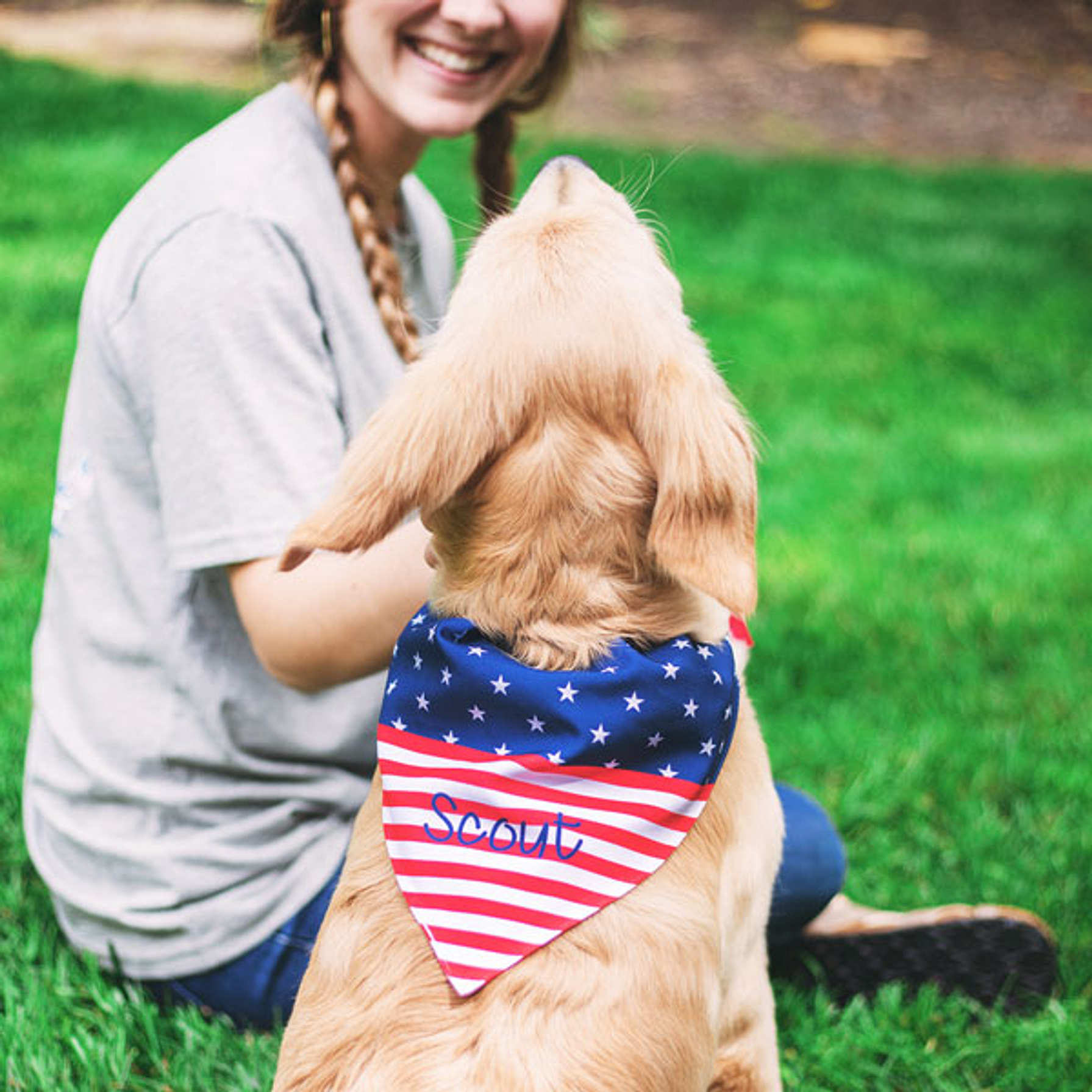 Monogrammed Dog Bandana — Customizable Dog Bandana