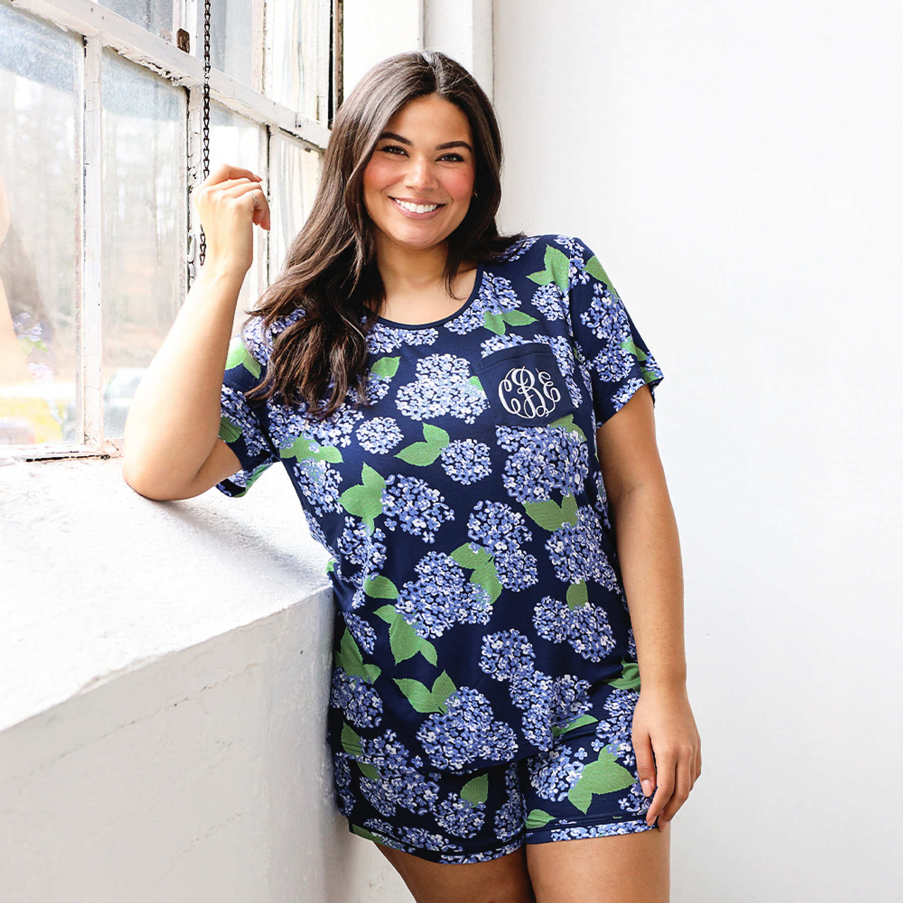 Monogrammed Pajama Shorts Set | Marleylilly