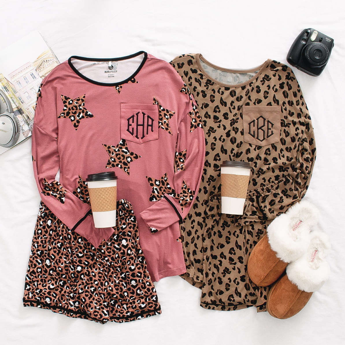 Monogrammed Pajama Shorts Set | Marleylilly