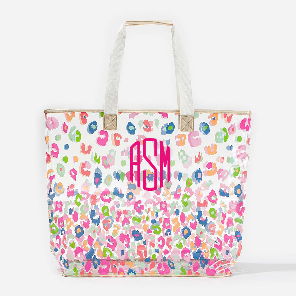 Monogrammed Large Beach Bag Multi-Color - Marleylilly