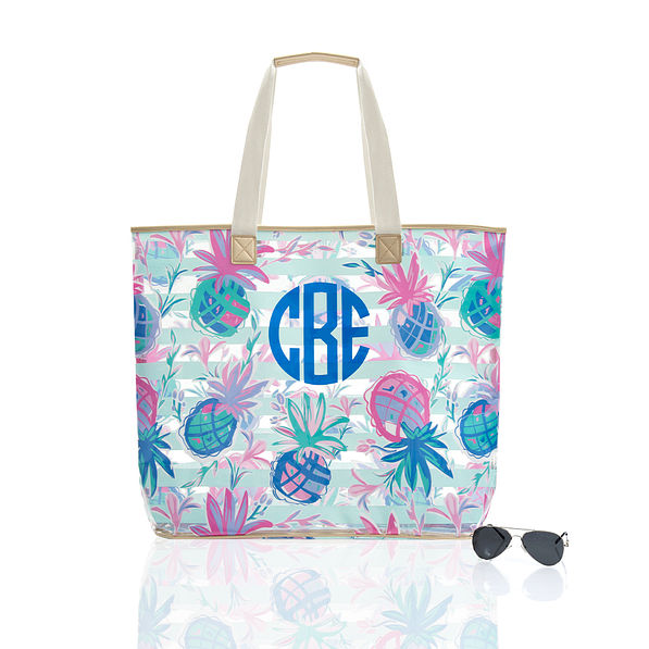 Monogrammed Large Beach Bag Multi-Color - Marleylilly