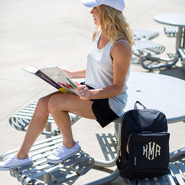 Monogrammed Everyday Backpack - Monogrammed Laptop Bag